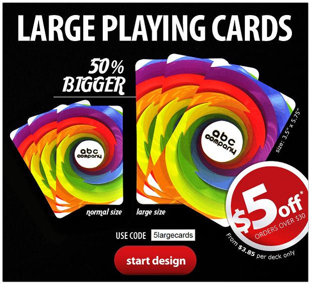 Bring Out Your Design on Eye-Catching Large Playing Cards